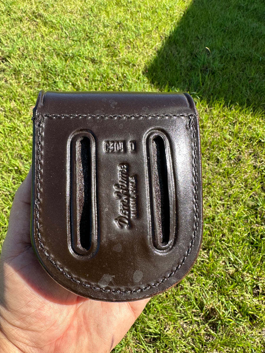 Don Hume Cordovan Brown Double Cuff Case Chain Hinge Security Handcuff ...