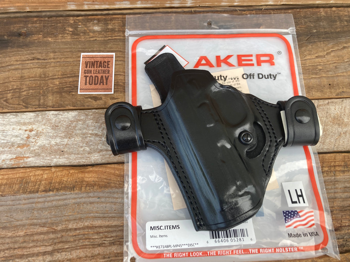 AKER Statesman XR21 Black Leather Left OWB Holster for S&W M&P MP 45 ...