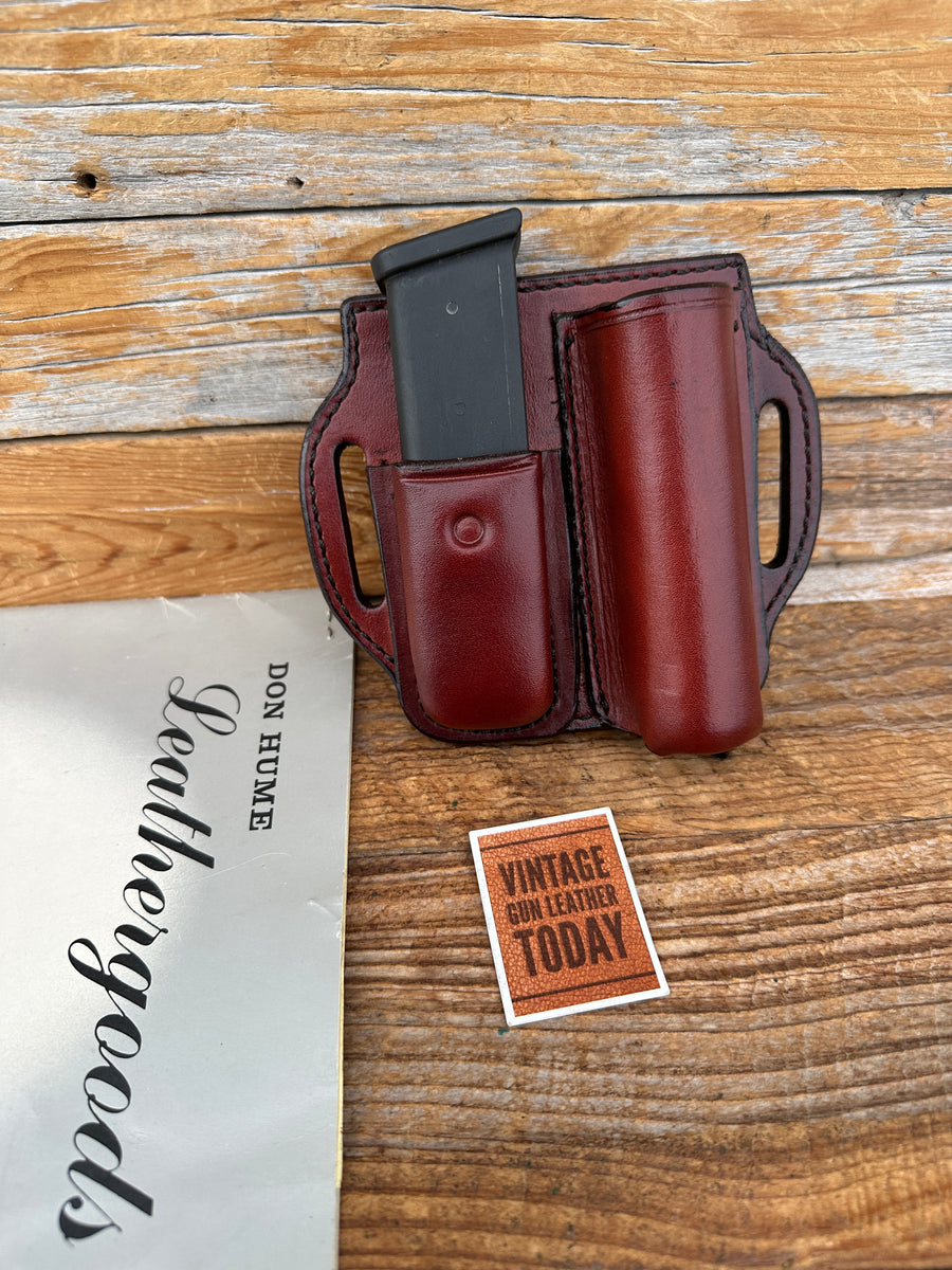 Don Hume Brown Leather 26" ASP Baton Holder / Magazine Holder For GLOC ...