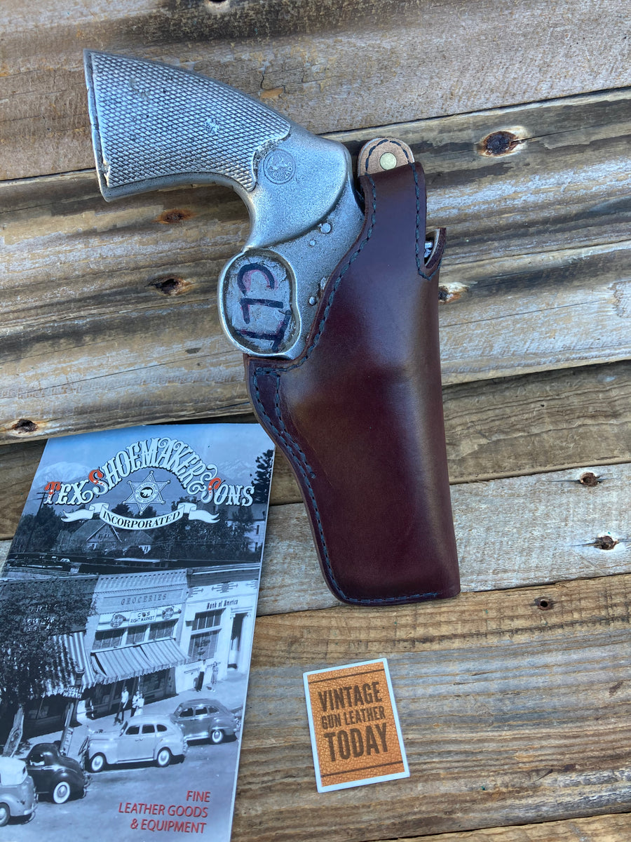 Vintage Tex Shoemaker Cordovan Brown Lined Holster for Python / S&W L ...