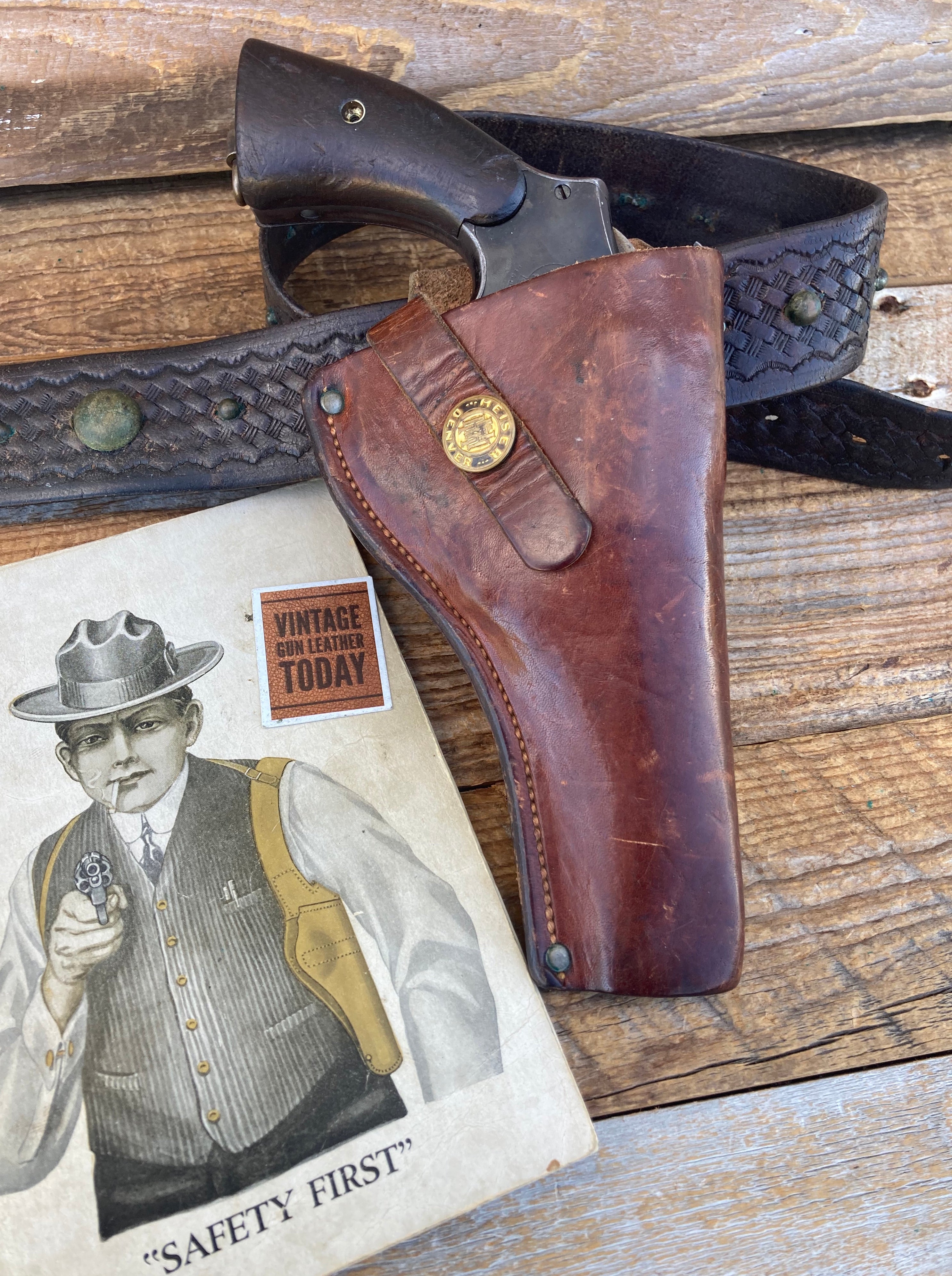 HH Heiser Brown Leather 930 Brown Leather OWB Holster For S&W Model 10 ...