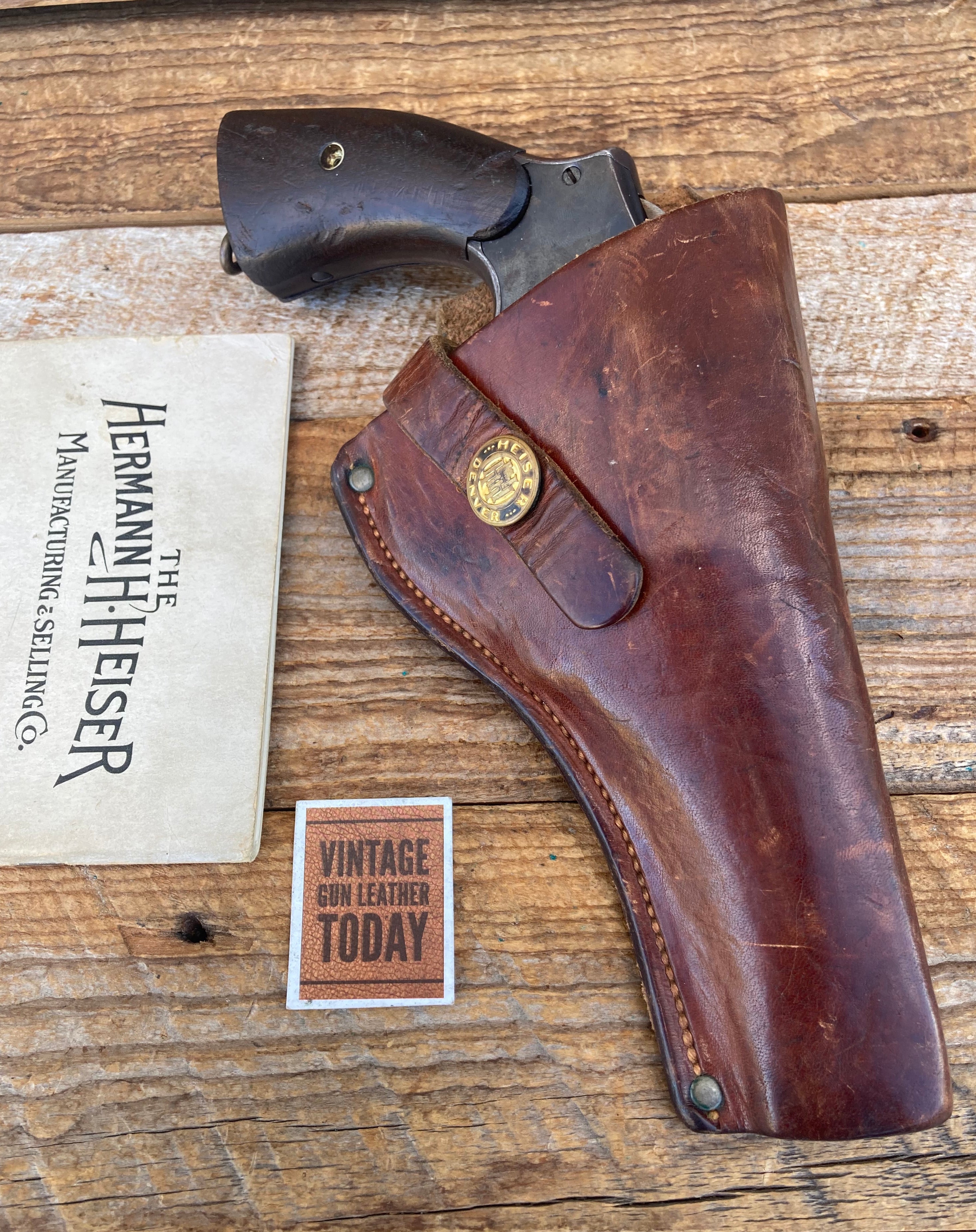 HH Heiser Brown Leather 930 Brown Leather OWB Holster For S&W Model 10 ...