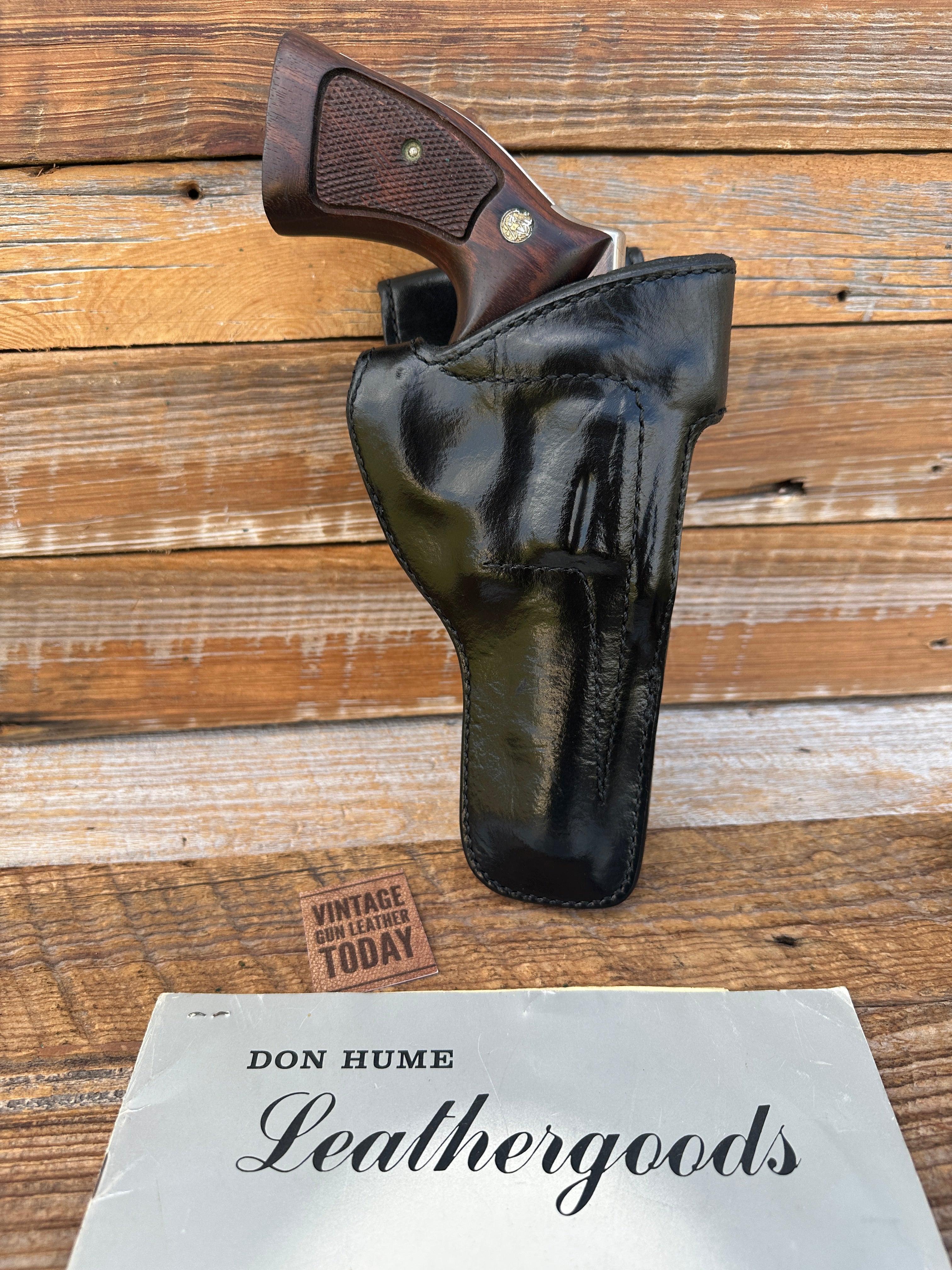 Vintage Don Hume H901 SH Black Leather Security holster For S&W K Revo ...