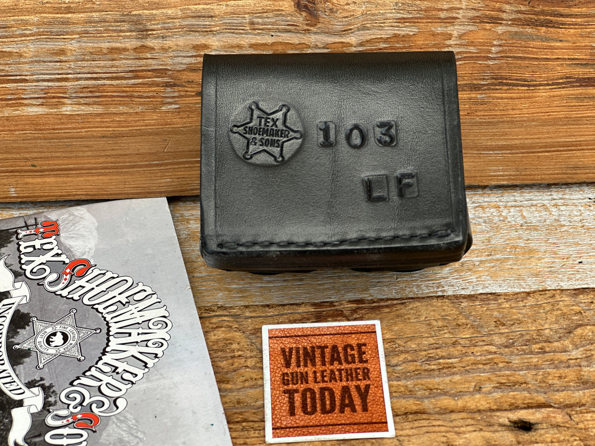 Tex Shoemaker 103 L Black Plain Leather Double SpeedLoader Holder L Fr ...