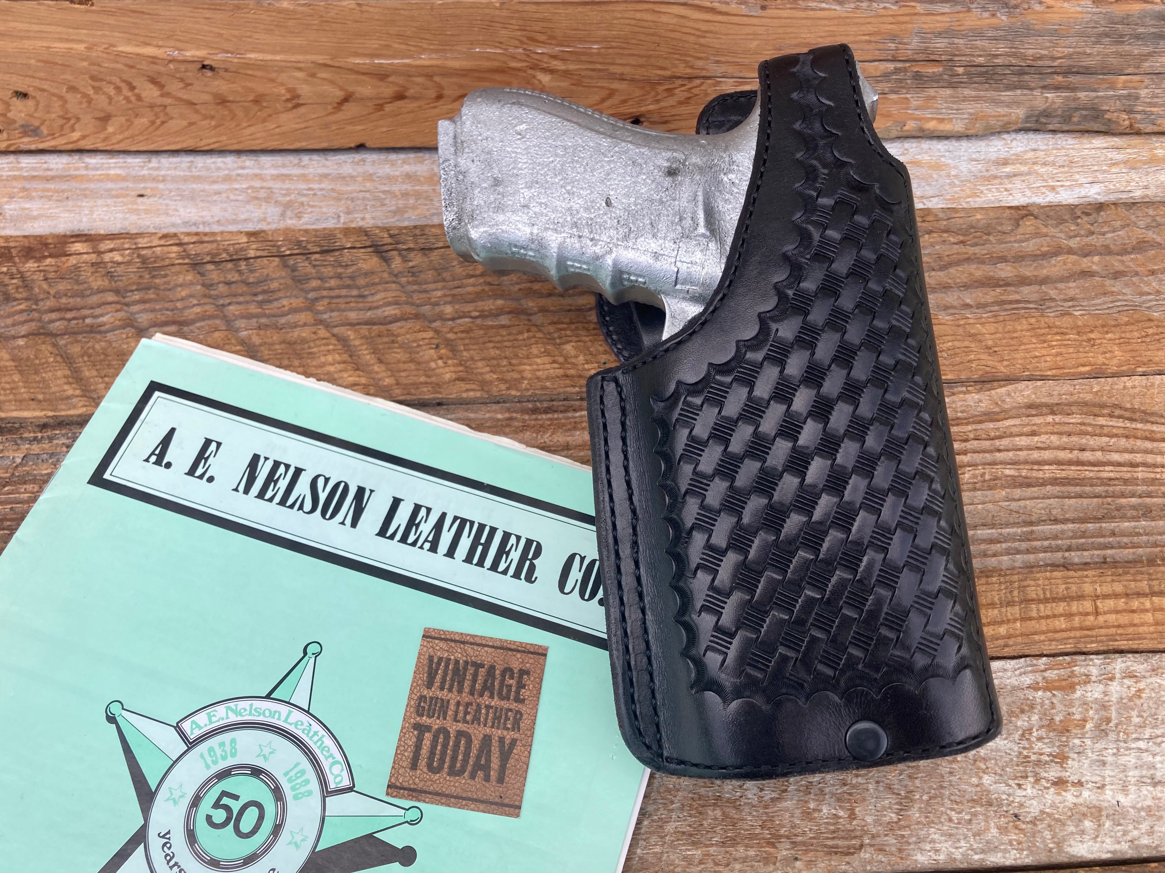 AE Nelson Black Basketweave Duty Holster For GLOCK 20 21 G20 G21 w/ TL ...