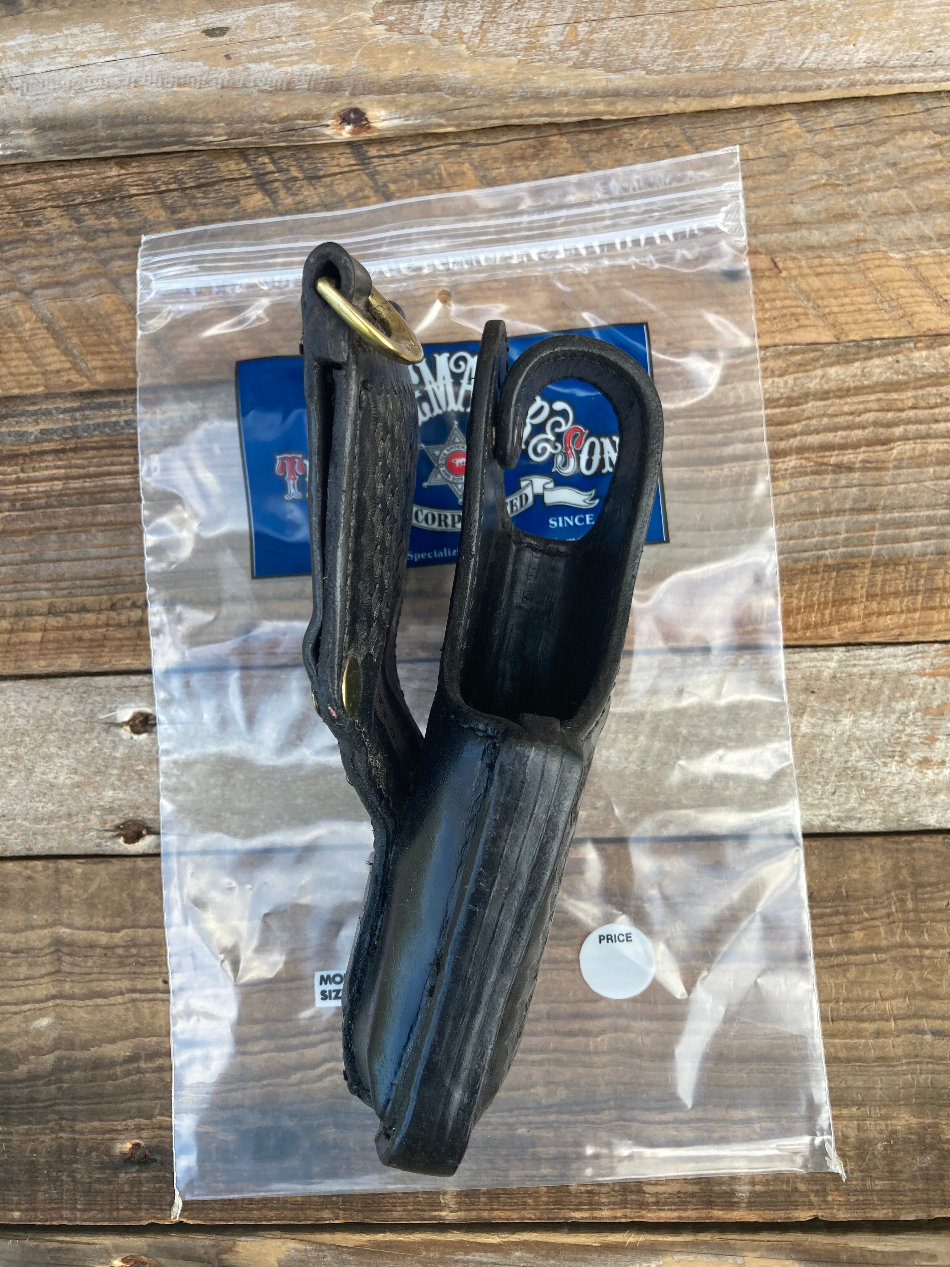 Tex Shoemaker Black Basketweave Leather Duty Holster For H&K 45C w/ Li ...