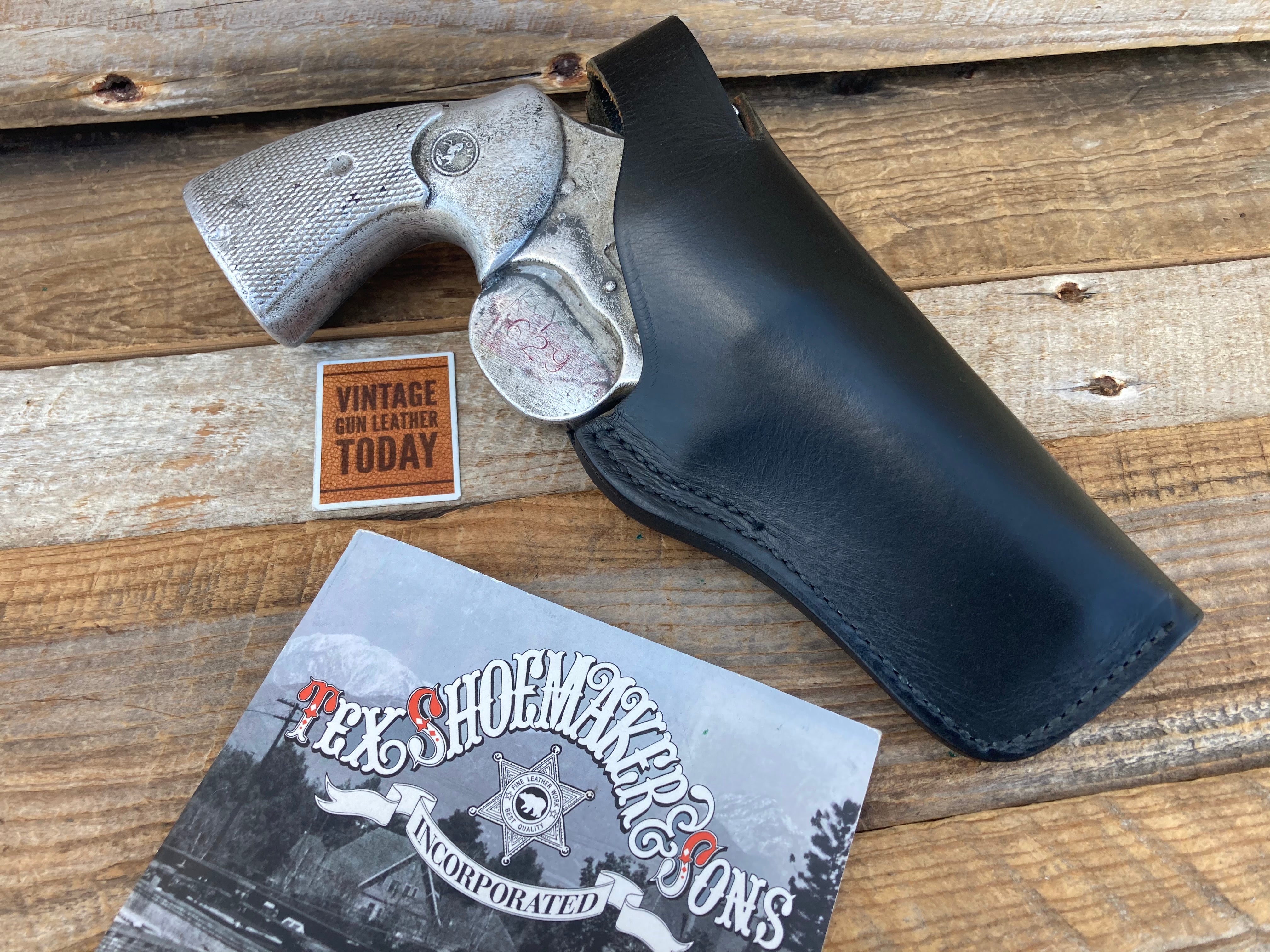 Vintage Tex Shoemaker Plain Black Leather Holster for Python S&W L 686 ...