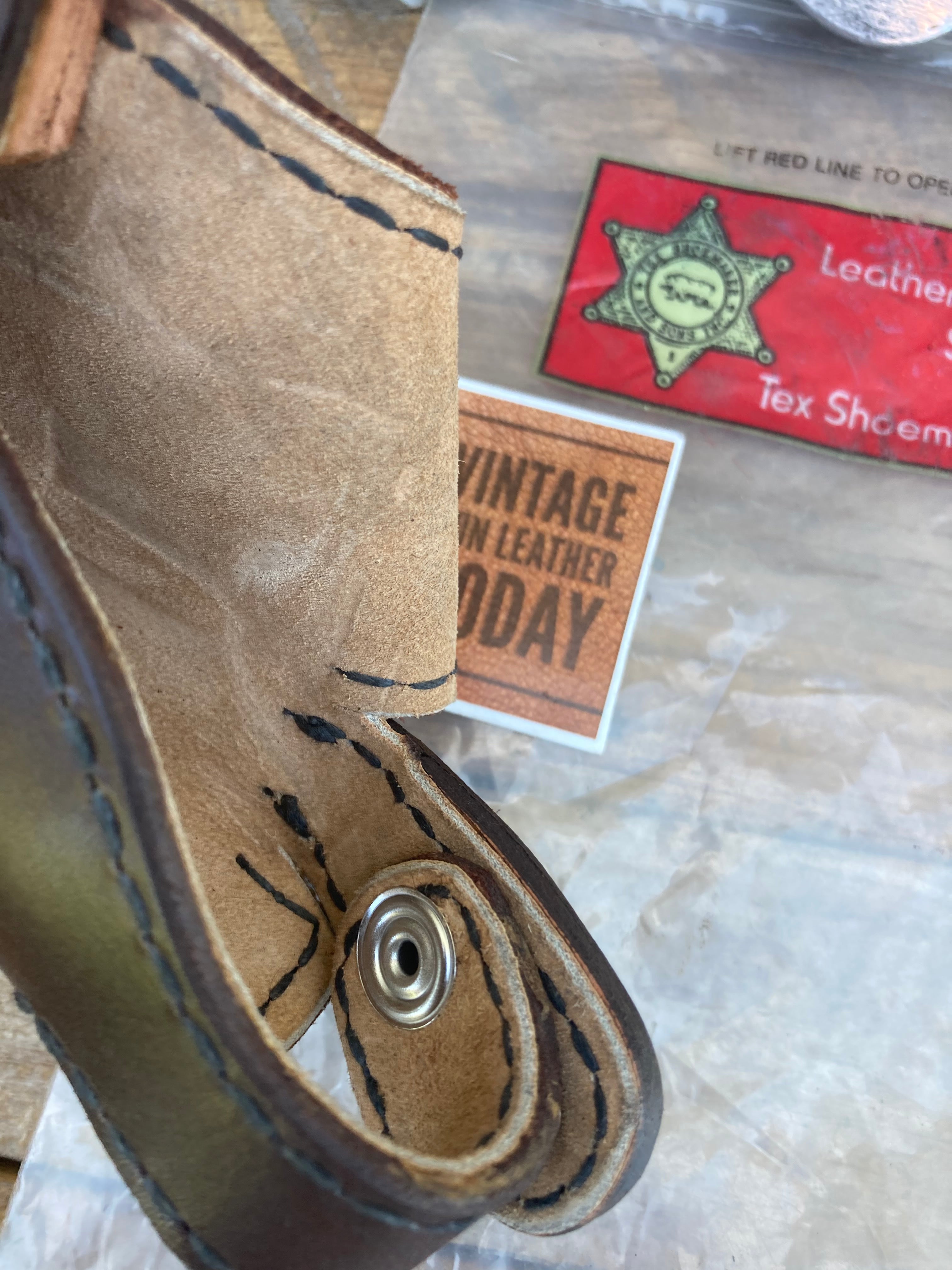 Vintage Tex Shoemaker Cordovan Brown Leather Lined Holster For Colt Py ...