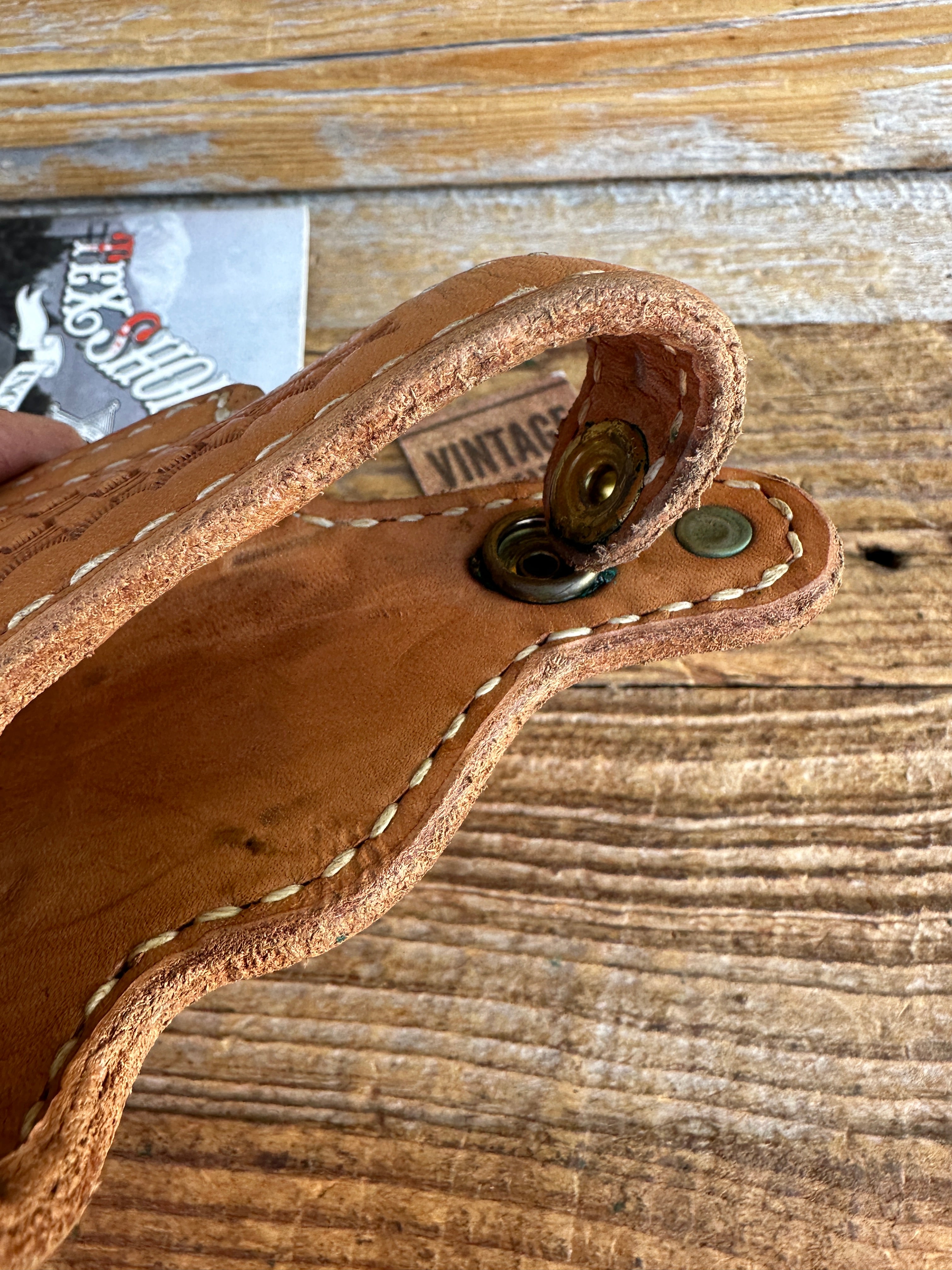 Tex Shoemaker Brown Lined Basket Leather Officers Model Holster 45 191 ...