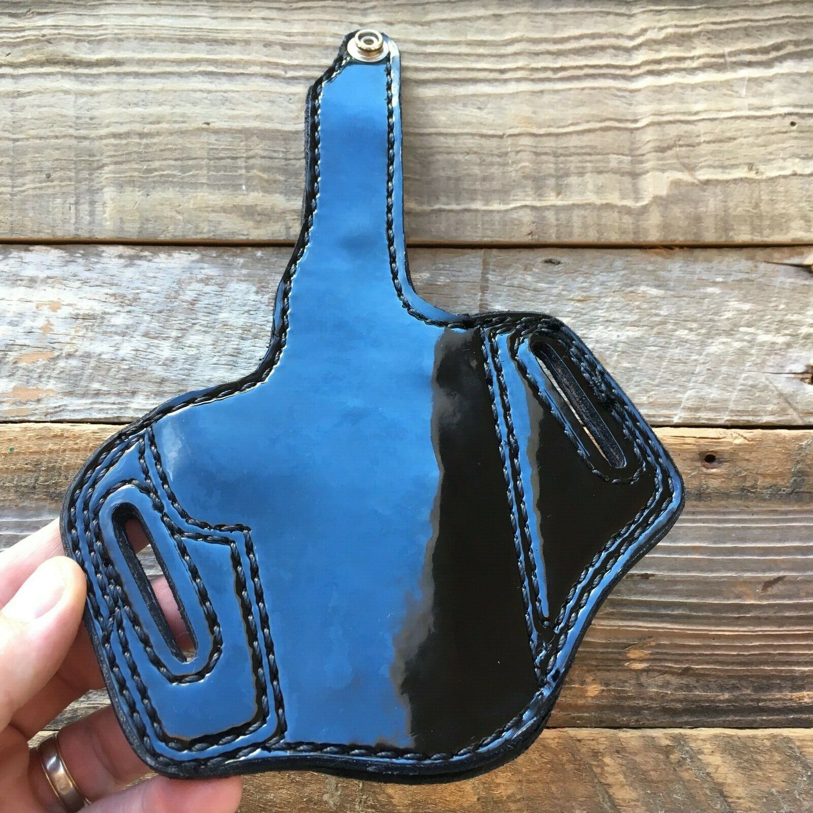 Vintage Tex Shoemaker Clarino Gloss Leather Lined Parade Holster For S ...