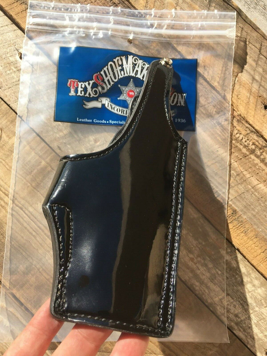 Vintage Tex Shoemaker Black Gloss Clarino Leather Parade Holster For S ...