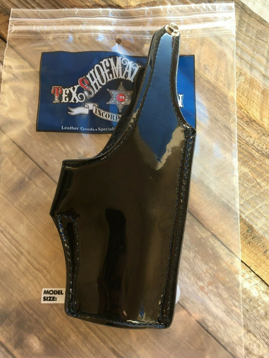 Vintage Tex Shoemaker Black Gloss Clarino Leather Parade Holster For S ...