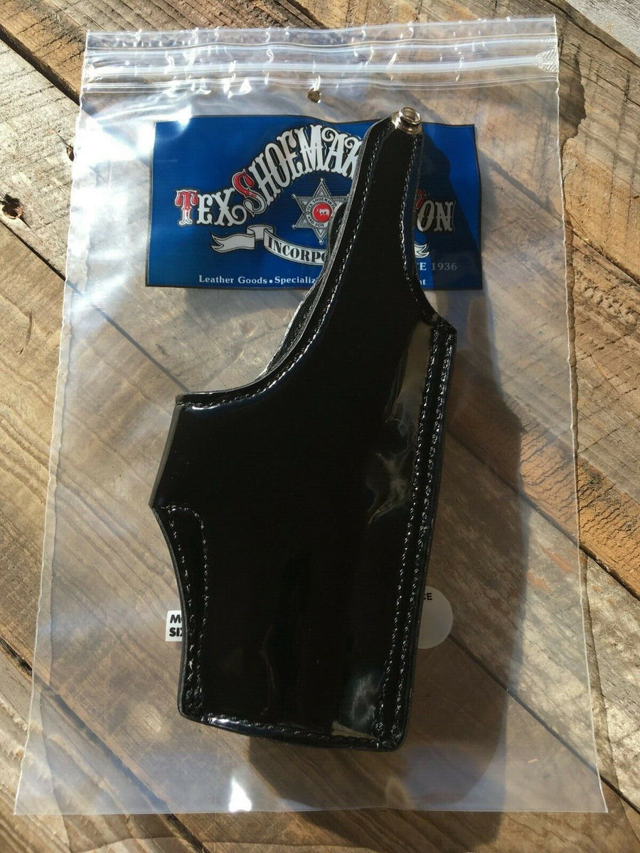 Vintage Tex Shoemaker Black Gloss Clarino Leather Parade Holster For S ...