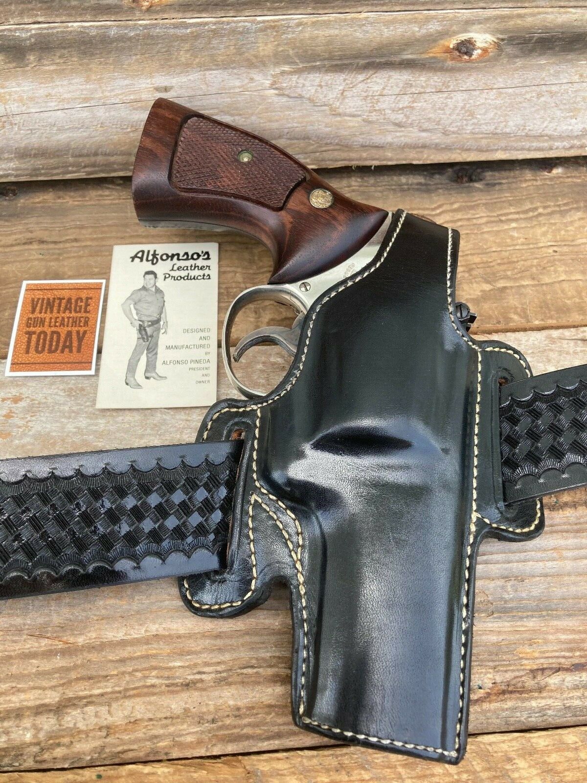 Alfonso's Plain Black leather Holster For Colt Python S&W L 686 586 Re ...