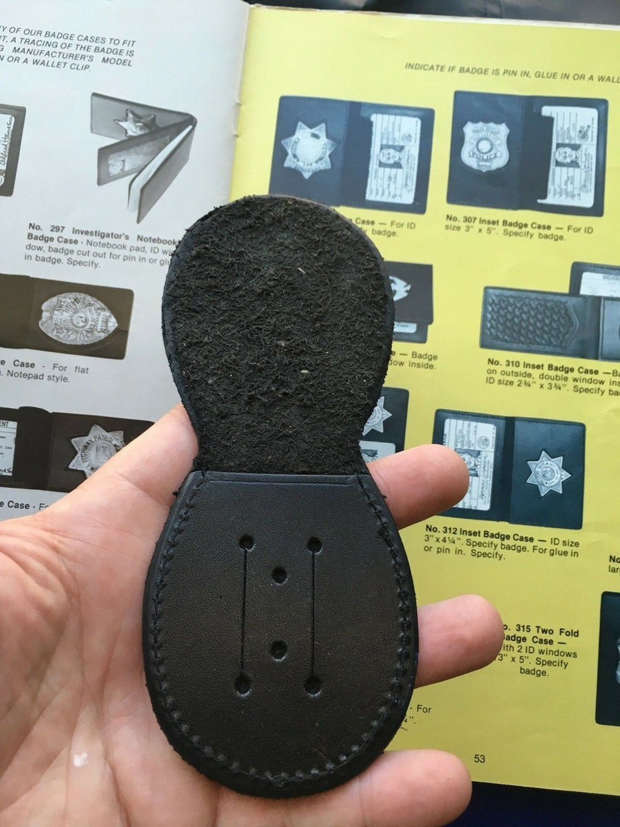 Vintage Tex Shoemaker Leather Pocket Badge Holder Police Fire EMS EMT ...